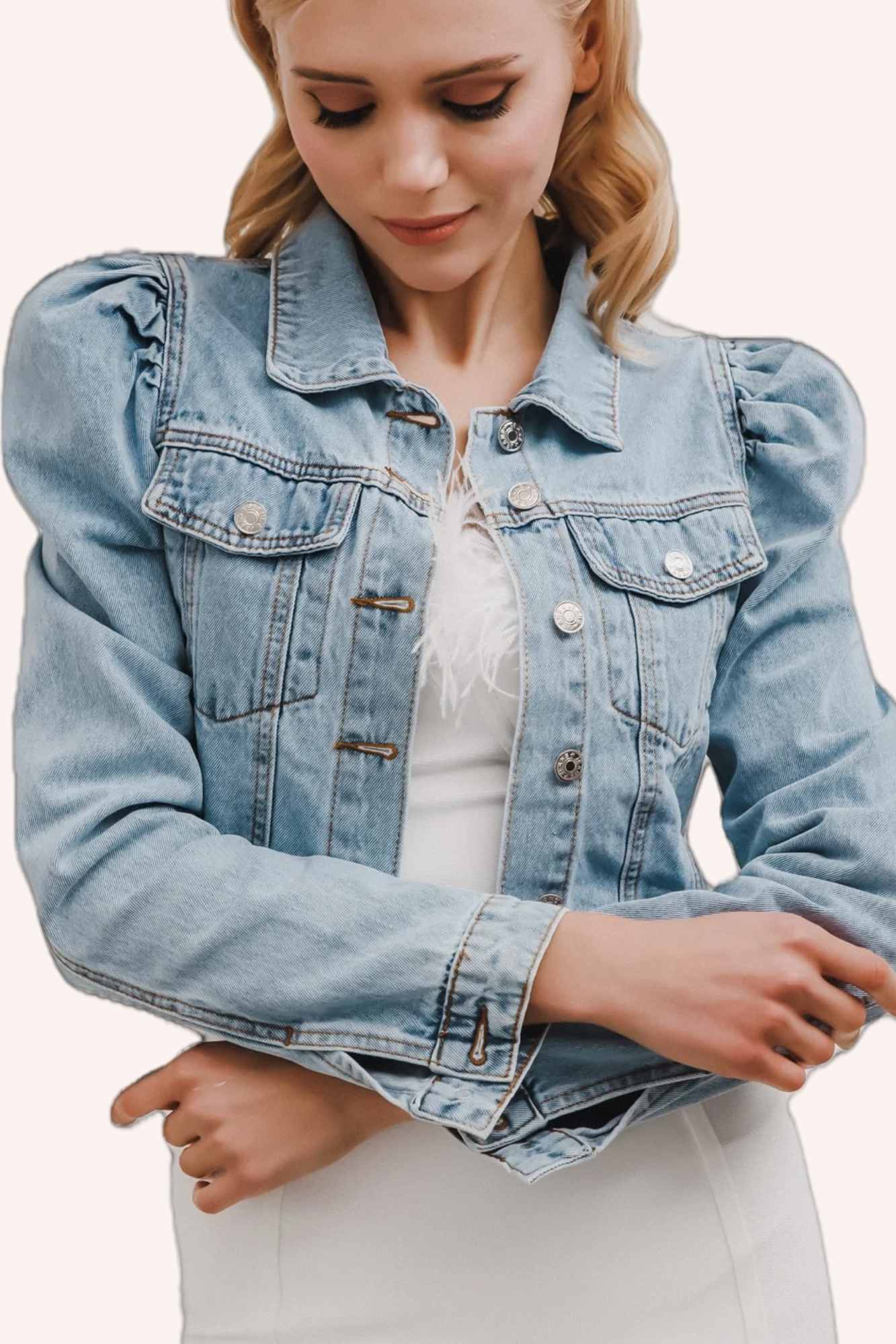 Juliet Denim Jacket | White Lace Bridal Couture